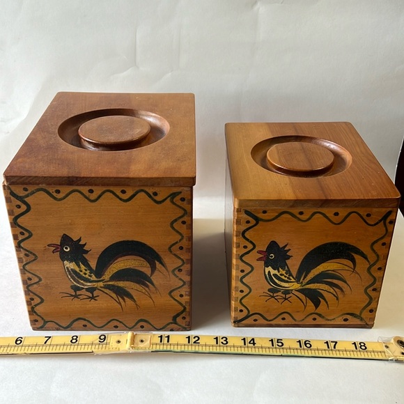woodpecker woodware | Kitchen | Vintage Woodpecker Woodware Canisters ...